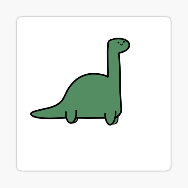"Cute Green Dino" Sticker by mraedesignz | Redbubble