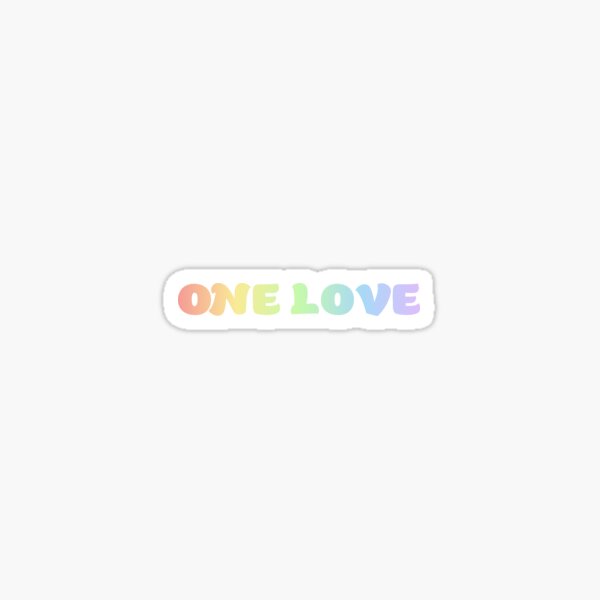 "One Love- Black" Sticker by BrVisionaryArt | Redbubble