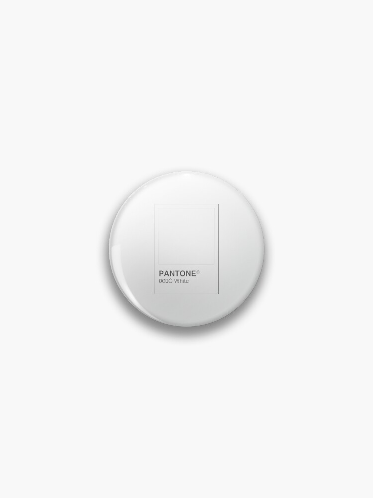 "Pantone White 000C Minimal" Pin for Sale by Sadaf F K. | Redbubble