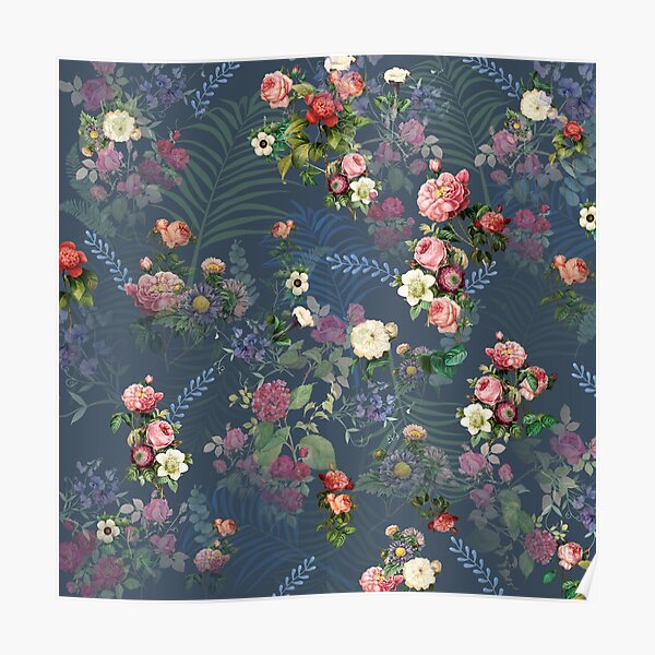 "Magical Indigo Rose Botanical Garden" Poster for Sale by IZiets ...