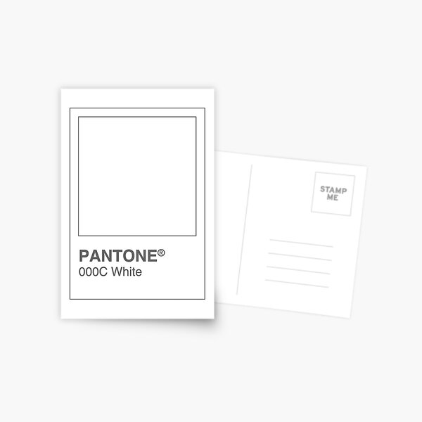 "Pantone White 000C Minimal" Postcard for Sale by sadaffk | Redbubble