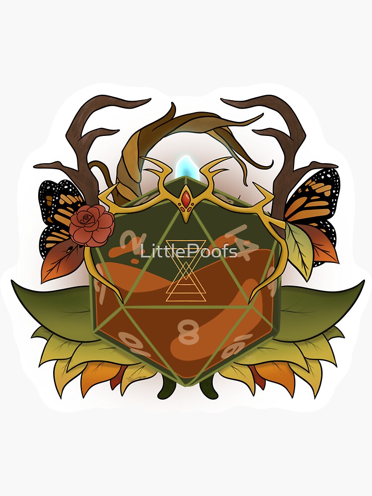 "Keyleth D20" Sticker for Sale by LittlePoofs | Redbubble