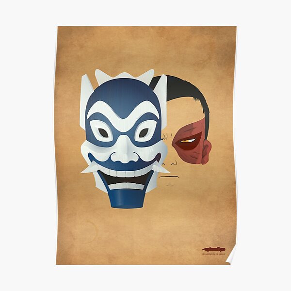 "Prince Zuko - Blue Spirit Mask" Poster by Drawptop | Redbubble