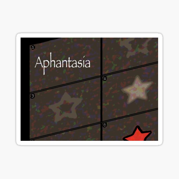 "Aphantasia red star test" Sticker by sr-44 | Redbubble