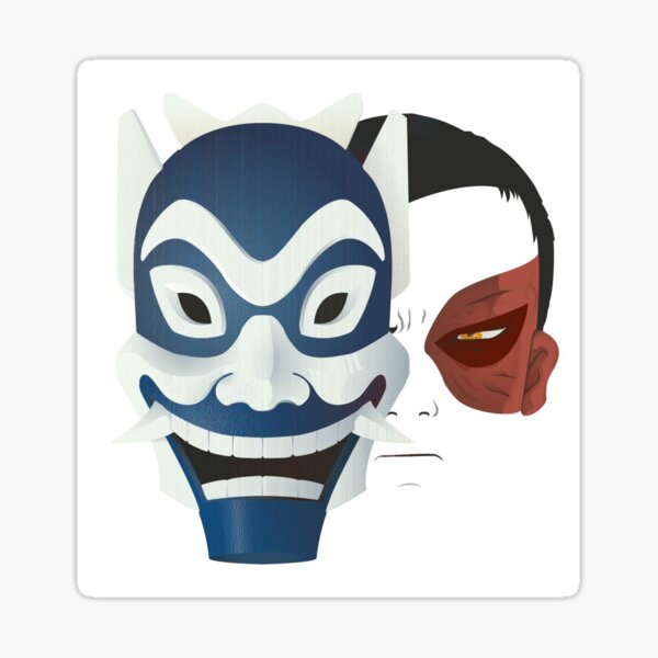 "Prince Zuko // The Blue Spirit Mask" Sticker for Sale by Drawptop ...