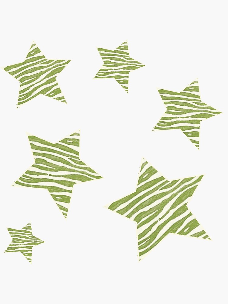 "zebra print stars pack" Sticker for Sale by kaylakow1112 | Redbubble