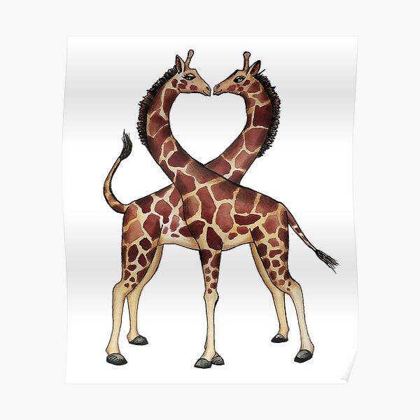 "Love making Giraffes" Poster for Sale by silverhexagon | Redbubble