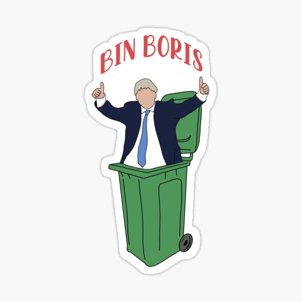 "Bin Boris" Sticker for Sale by JennaFully | Redbubble