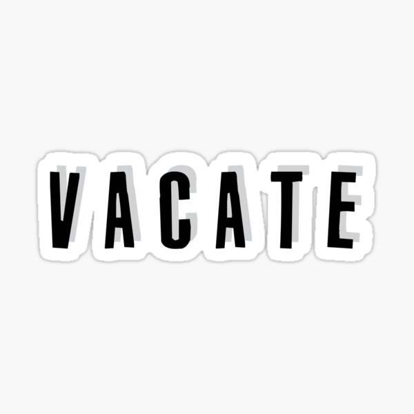 "Vacate Magazine Logo" Sticker for Sale by milotamanda | Redbubble