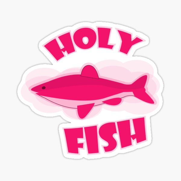 "Holy Fish Design - Pink" Sticker by WilliamsGFX | Redbubble