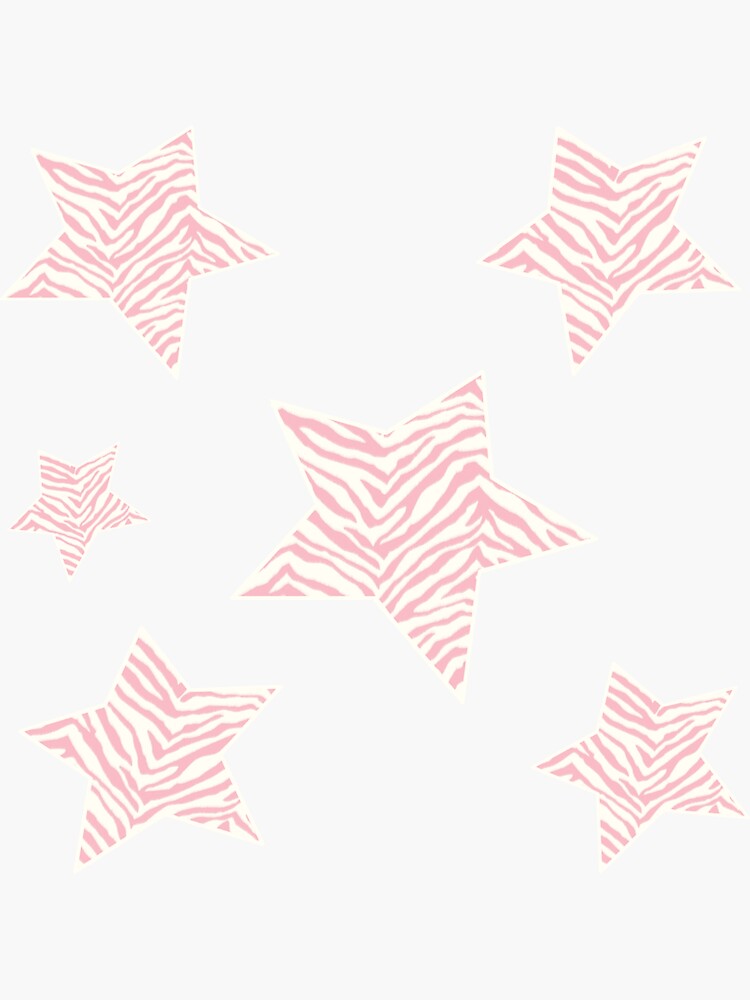 "zebra print stars pack" Sticker for Sale by kaylakow1112 | Redbubble