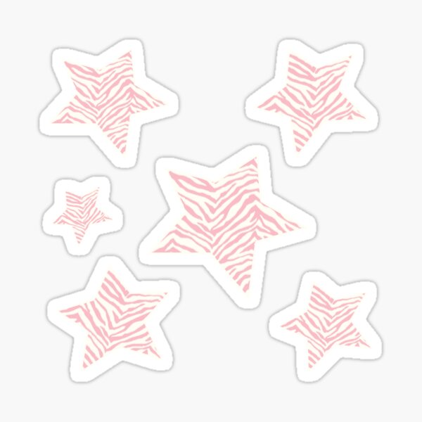 "zebra print stars pack" Sticker for Sale by kaylakow1112 | Redbubble