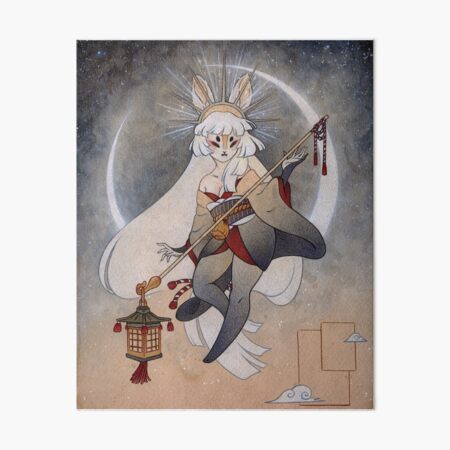 "Guiding Star - TeaKitsune Rabbit Yokai" Art Board Print for Sale by ...