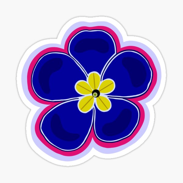 "Royal Blue Abstract Flower" Sticker for Sale by ArtsyAesthetic1 ...
