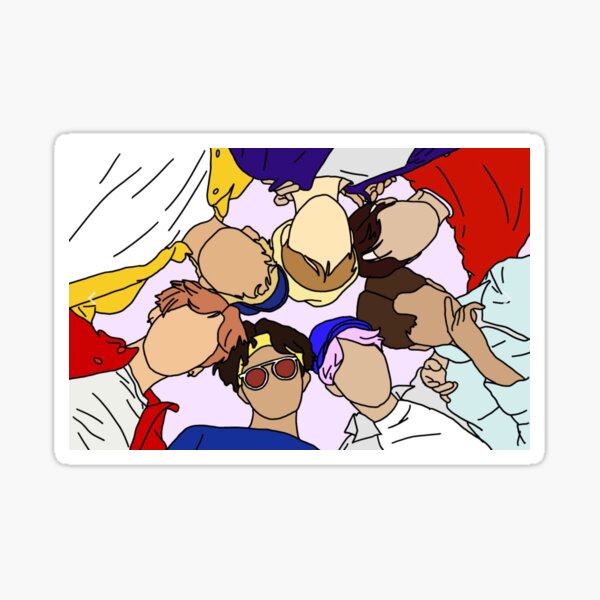 "bts ot7" Sticker by jypwhisper | Redbubble