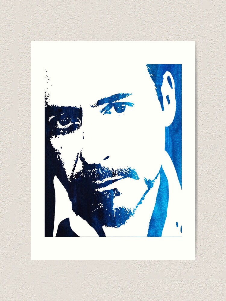 "rdj in blue" Art Print for Sale by cocosuspenders | Redbubble