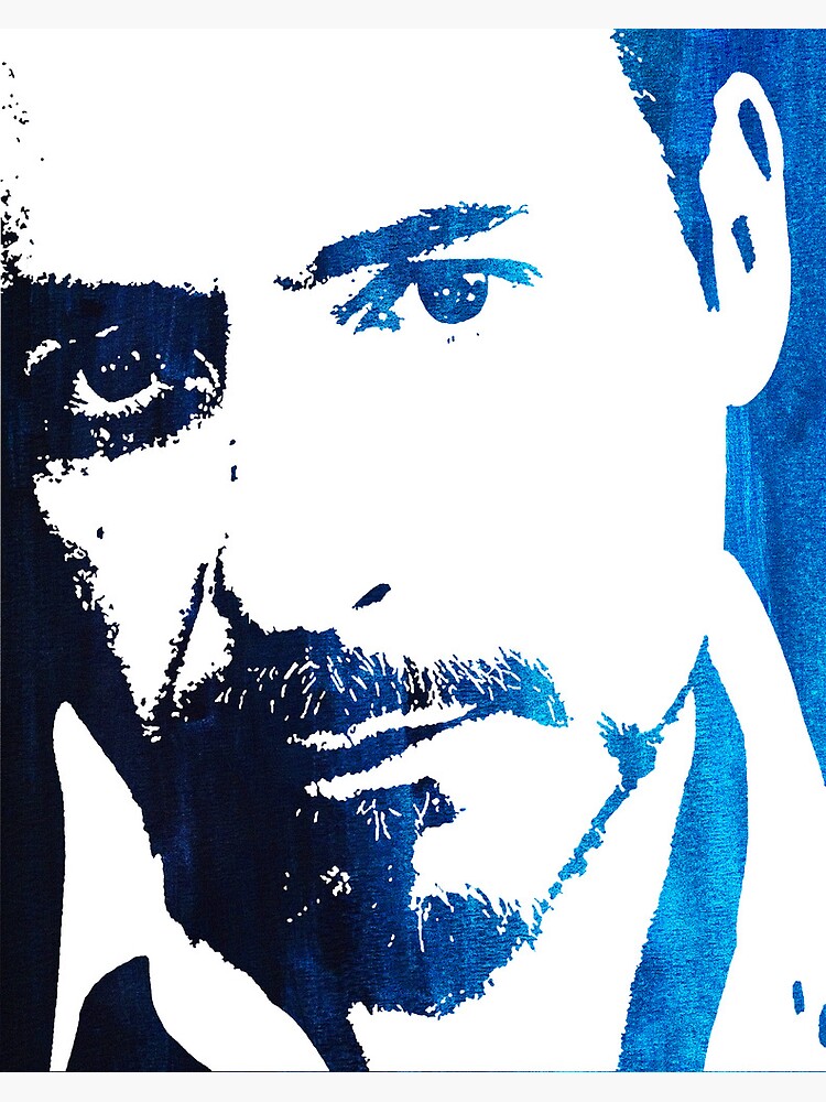 "rdj in blue" Art Print for Sale by cocosuspenders | Redbubble