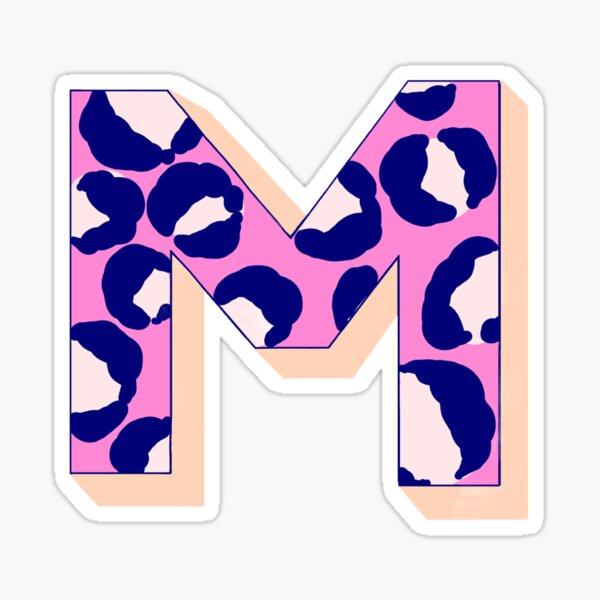 "Printed letter M" Sticker for Sale by LucyNorenbergg | Redbubble