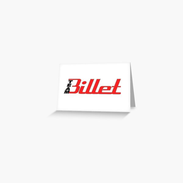 "Team Billet Black & Red Logo" Greeting Card by Teesigned | Redbubble