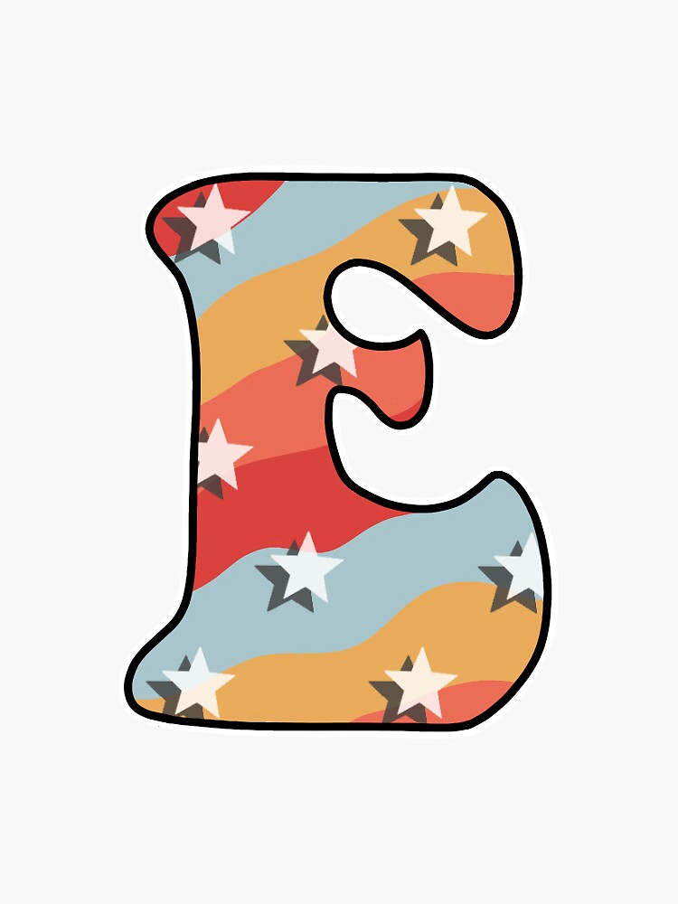 "E" Sticker for Sale by maiaitalia | Redbubble