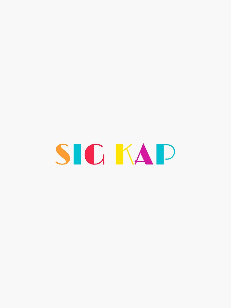 "SIG KAP Rainbow Sticker" Sticker by sophiefreid | Redbubble