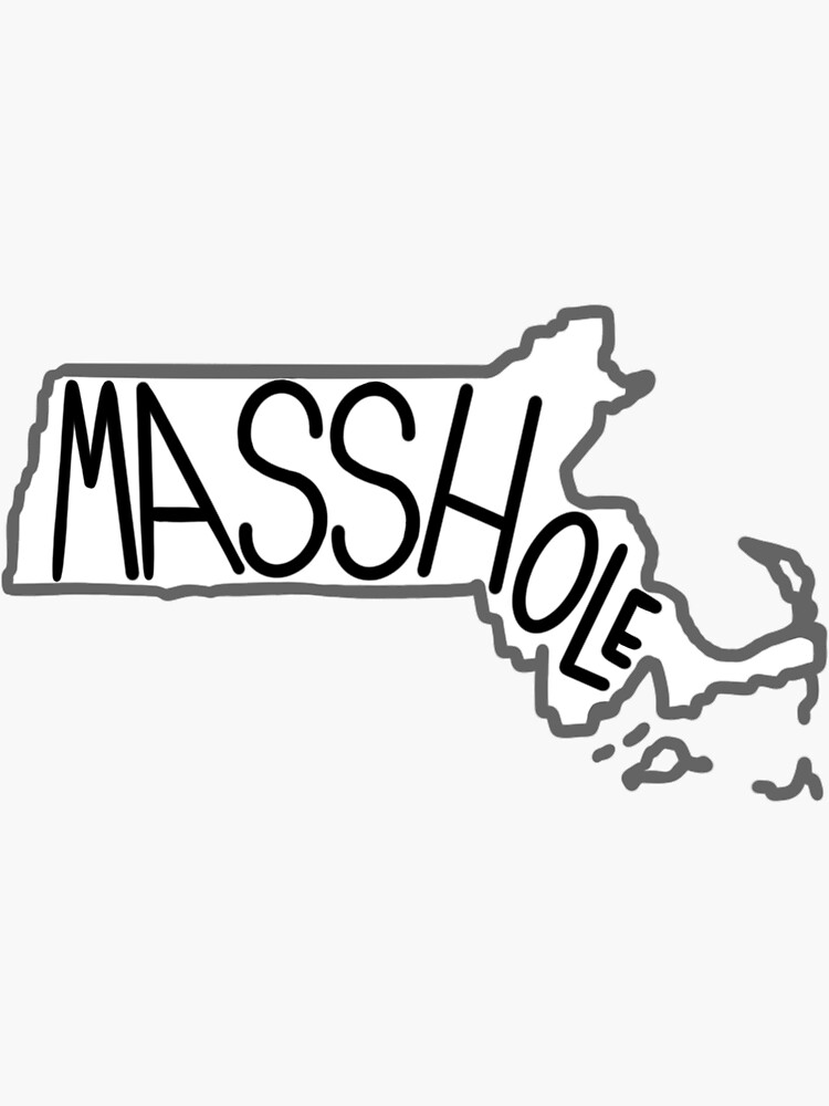 "Masshole" Sticker for Sale by peytonparrino | Redbubble