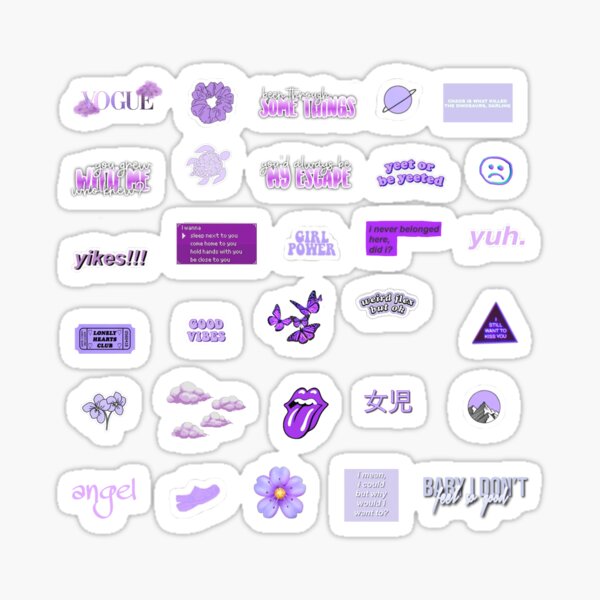 " Purple Aesthetic Laptop Sticker Pack Of 30" Sticker for Sale by rojx2 ...