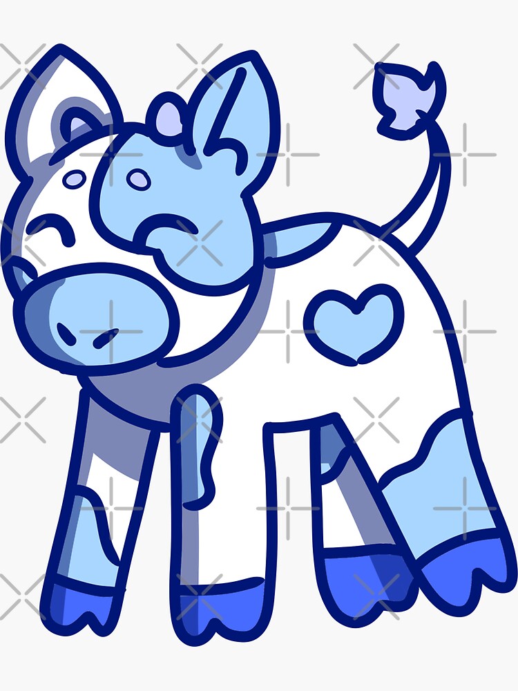 "Blueberry Cows" Sticker by Madame-Deer | Redbubble