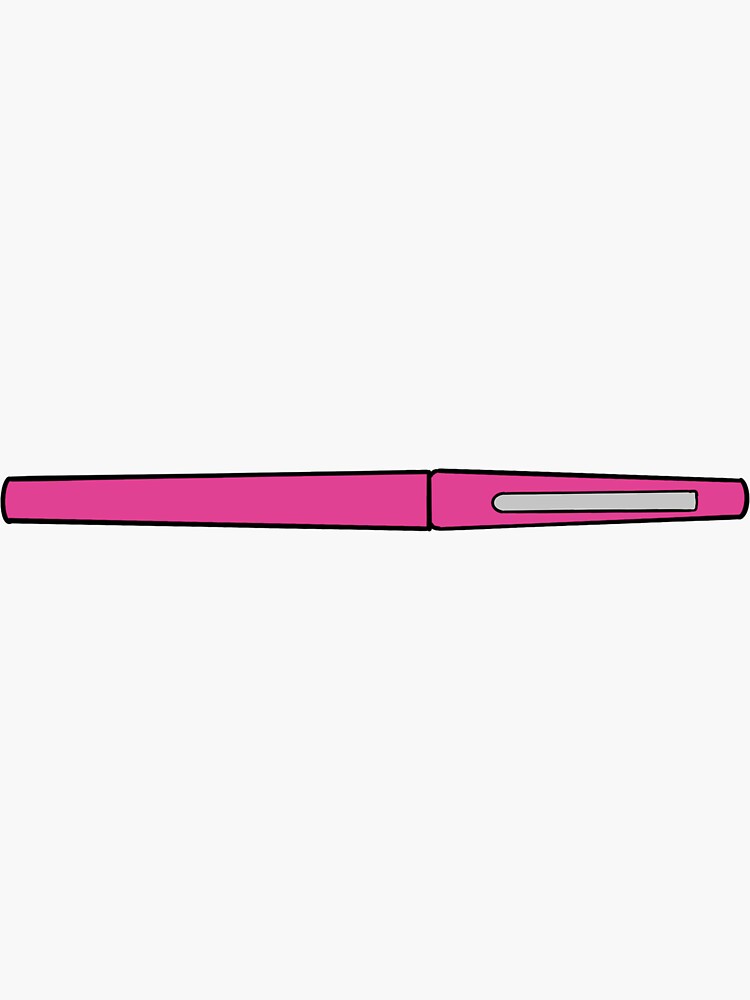 "Hot Pink Felt Tip Pen" Sticker by AshleeElizabeth | Redbubble