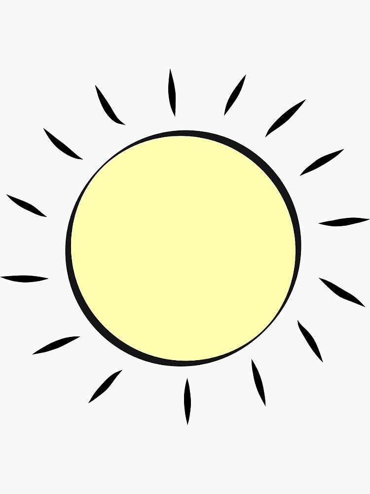 "Pastel yellow sun sticker " Sticker for Sale by ivorystickers | Redbubble