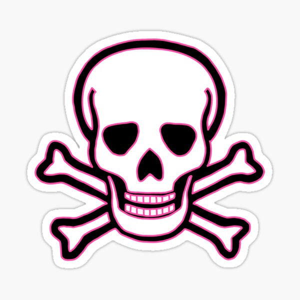 "pink skull" Sticker by ilomilo15 | Redbubble