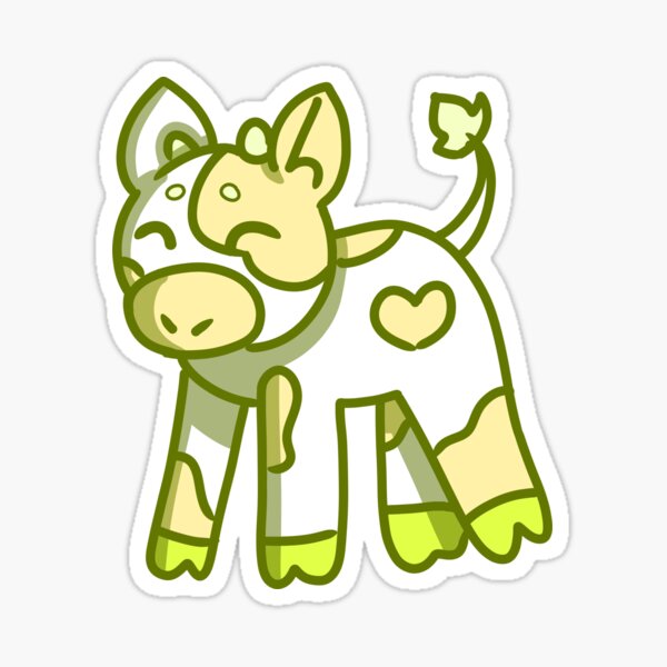 "Banana Cow" Sticker by Madame-Deer | Redbubble