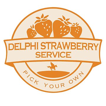 "Delphi Strawberry Service" Sticker for Sale by Luxingtonn | Redbubble
