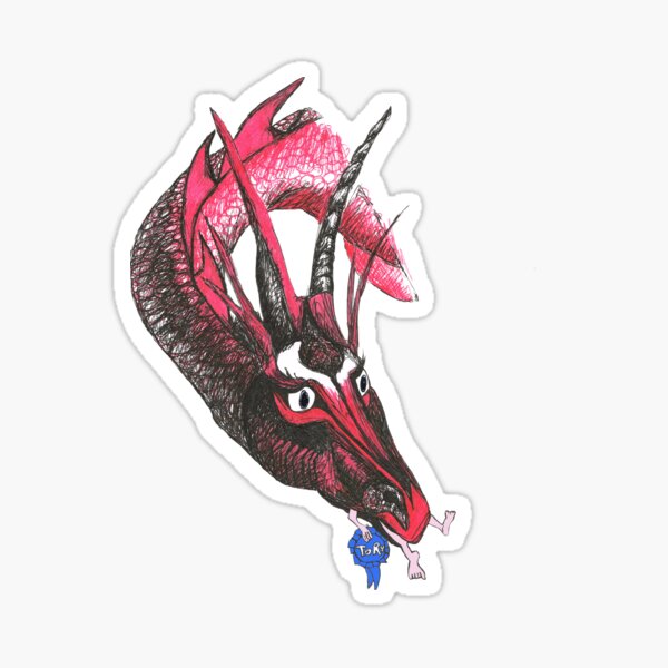 "Dragon eating Tory" Sticker for Sale by mindgoop | Redbubble