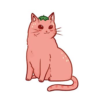 "strawberry cat" Sticker for Sale by linyue | Redbubble