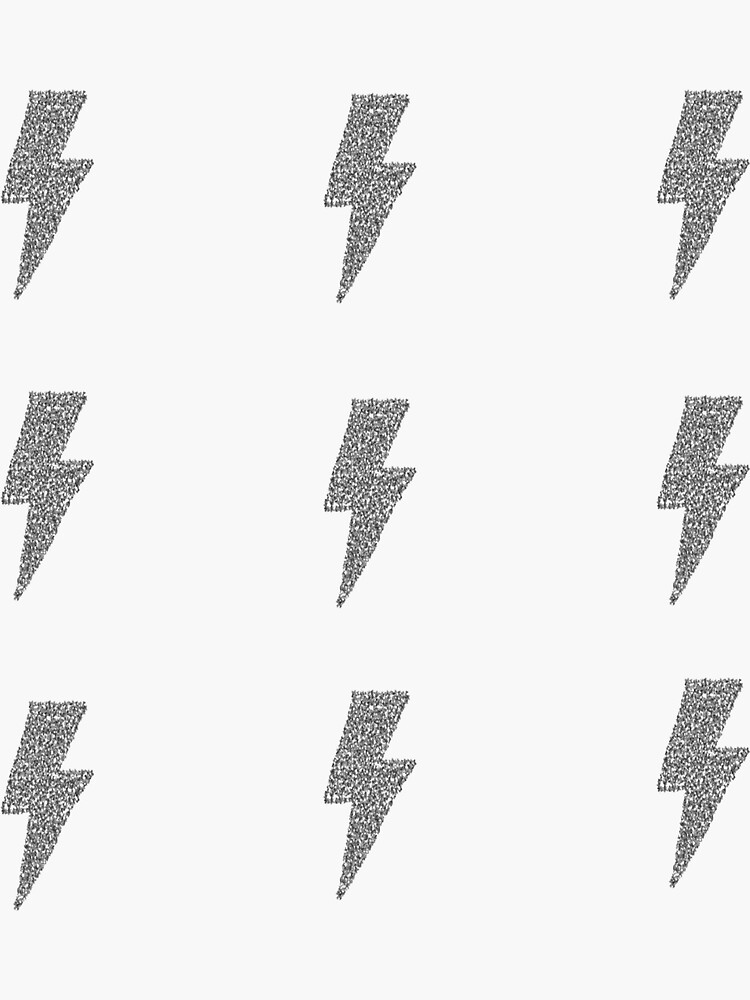 "Silver Lightning Bolts " Sticker for Sale by gabsori | Redbubble