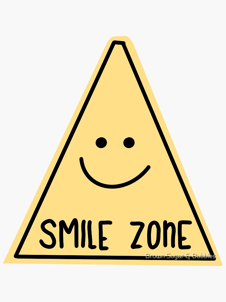 "smile zone" Sticker for Sale by Tropicalflower | Redbubble