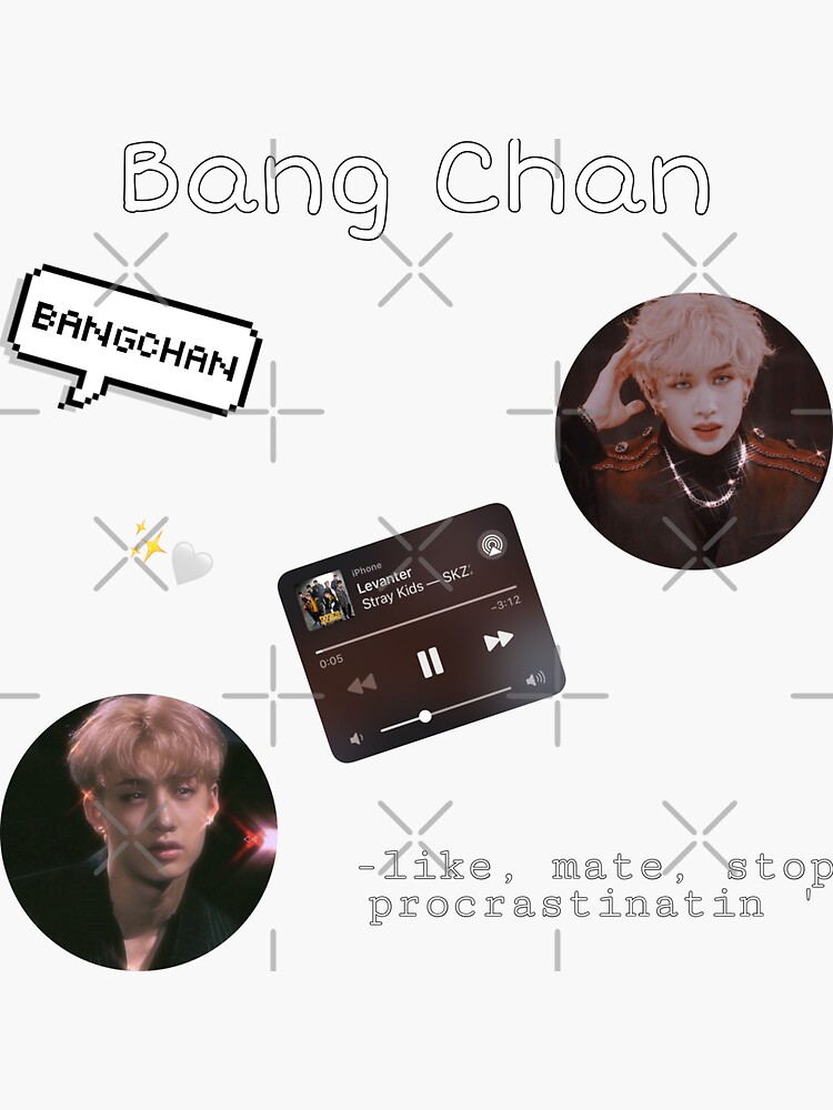 "Bang Chan Sticker Set" Sticker for Sale by Meah-Liv | Redbubble