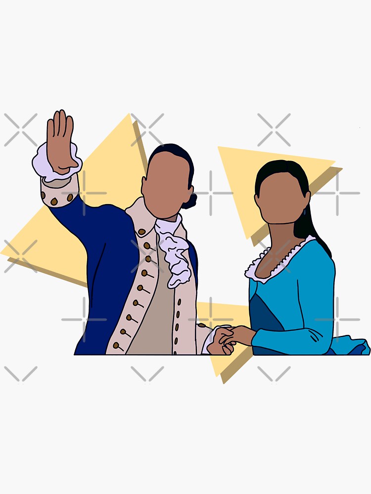 "Alexander Hamilton and Eliza Groovy" Sticker for Sale by halistull ...