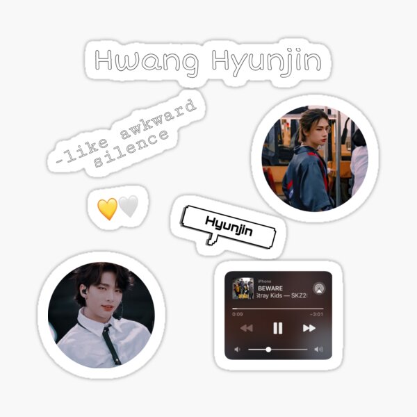 "Hwang Hyunjin Sticker Set" Sticker for Sale by Meah-Liv | Redbubble