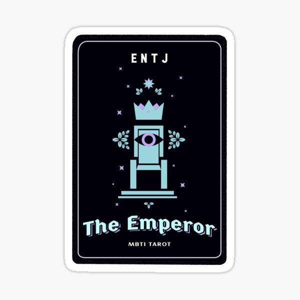 "MBTI Tarot Card: ENTJ - The Emperor" Sticker for Sale by ...