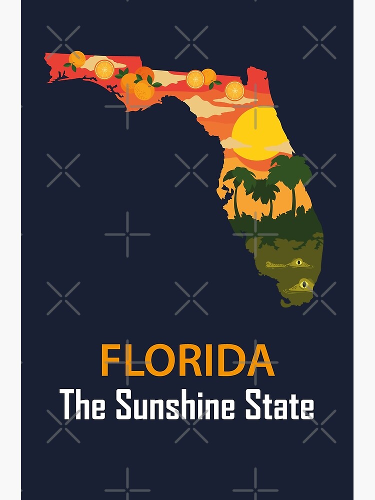 "Florida - The Sunshine State - Bumper Sticker" Poster by d1mology ...