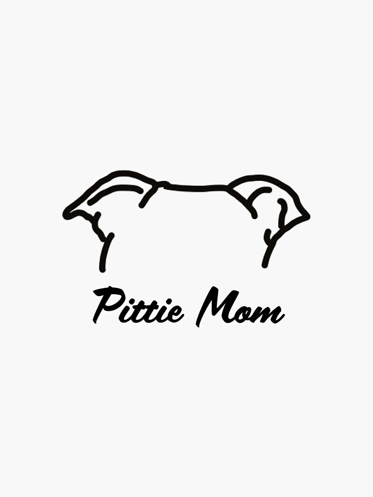 "Pittie Mom" Sticker for Sale by kayleyesmith | Redbubble