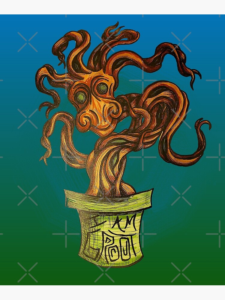 "Spooky Groot" Poster by GoofGore | Redbubble