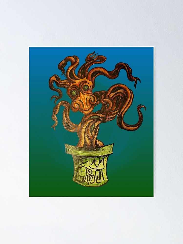 "Spooky Groot" Poster by GoofGore | Redbubble
