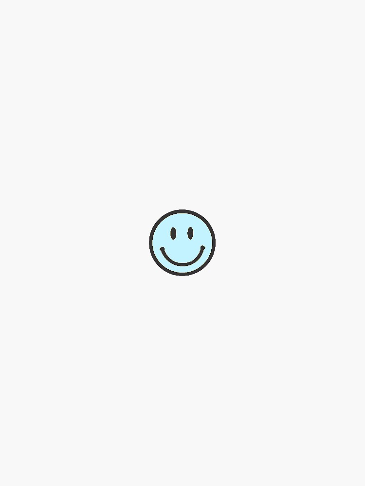 "small Light blue smiley face sticker" Sticker for Sale by ...