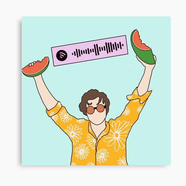 Watermelon Sugar Harry Styles Spotify Code Canvas Prints | Redbubble