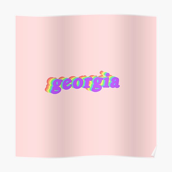 "georgia rainbow sticker" Poster by ktsj | Redbubble