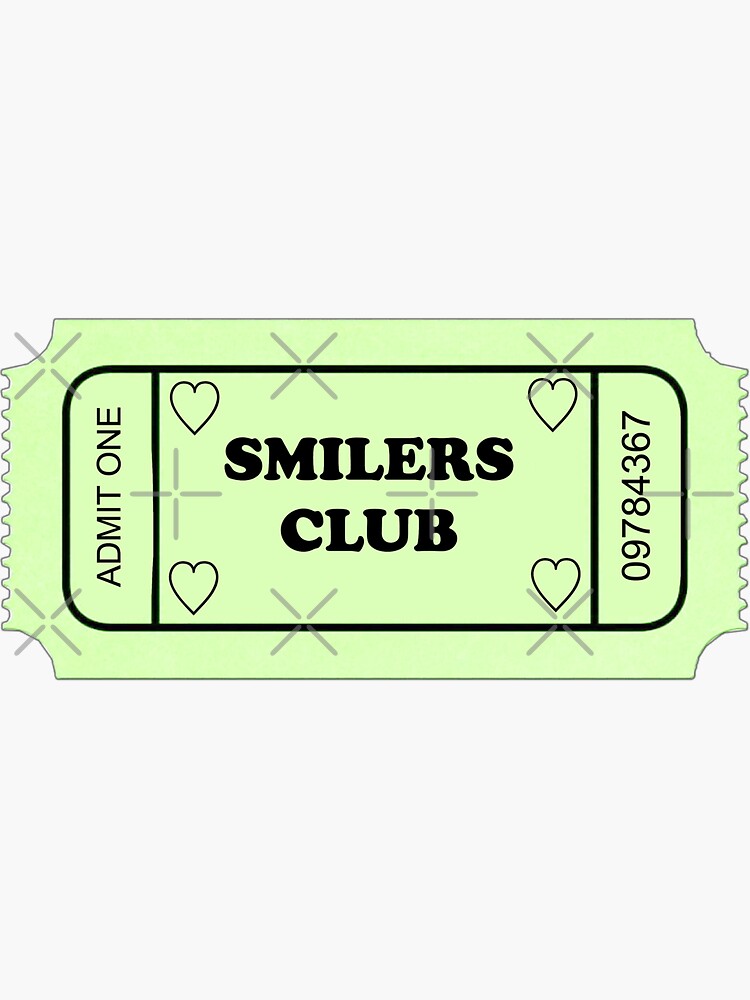 "SMILERS MILEY CYRUS CLUB TICKET" Sticker for Sale by BLUE-ORANGE ...