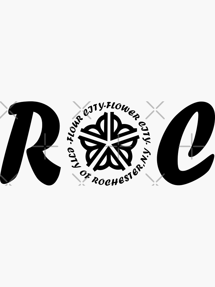 "Rochester-ROC-Flower City" Sticker for Sale by Ms-Nach | Redbubble